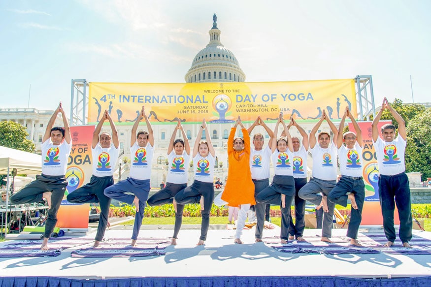 Yoga Day Preparations Happening Across World; See Pictures - News18
