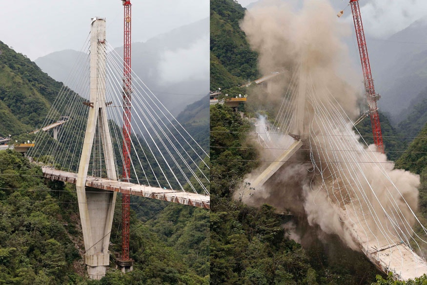 Colombian Suspension Bridge Demolished; Devastating Pictures - News18