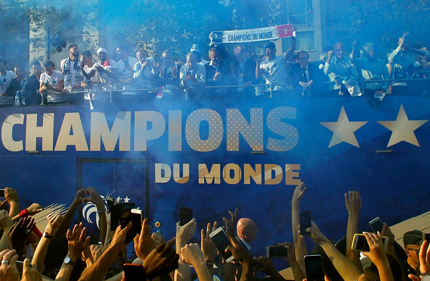 French Football Team Gets Hero's Welcome in Paris; See Photos - News18