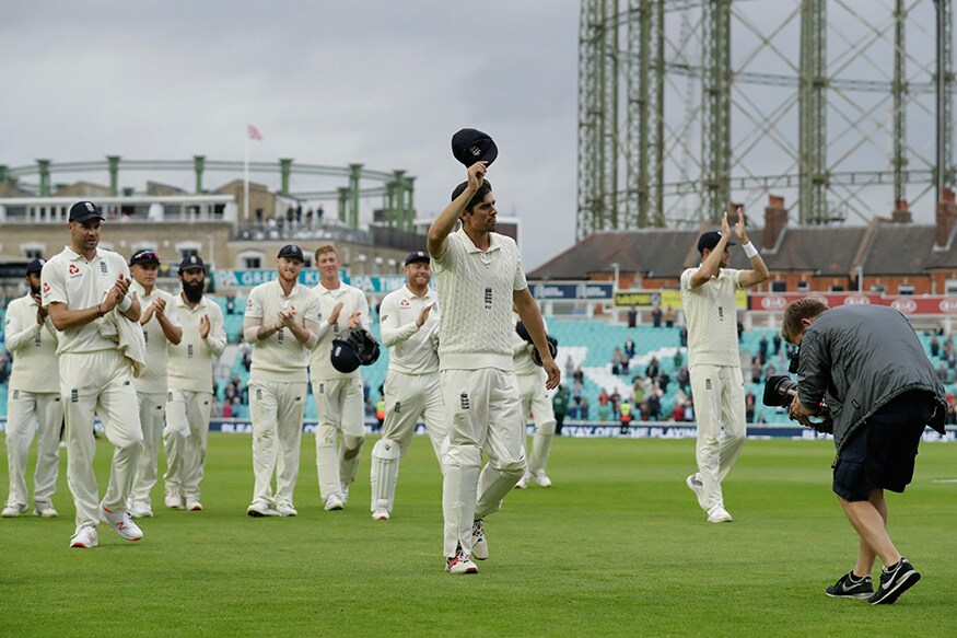 Alastair Cook and Co. Celebrate Test Win Over Team India - News18