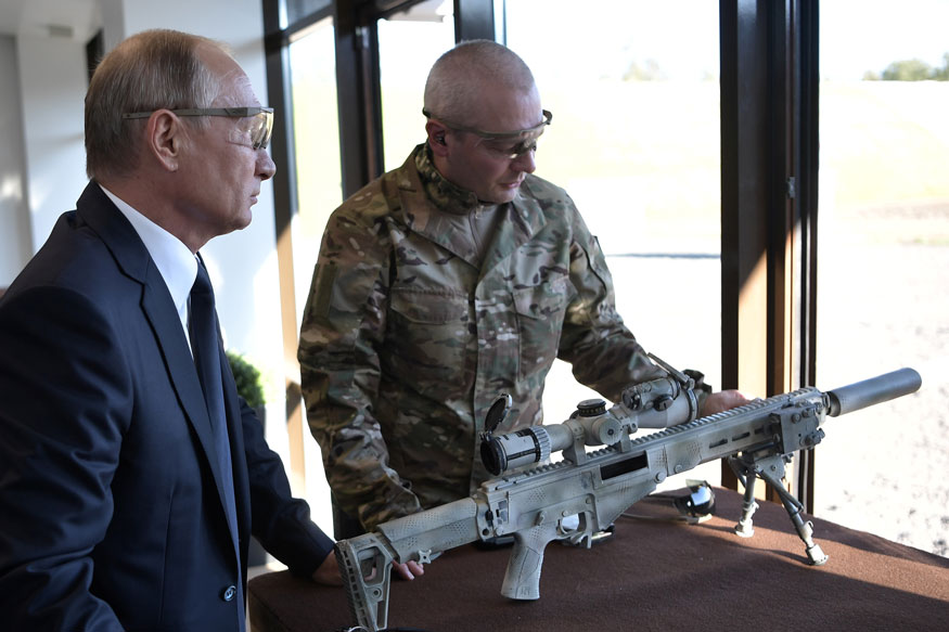 Russian President Vladimir Putin Shows Off Sniper Firing Skills - News18