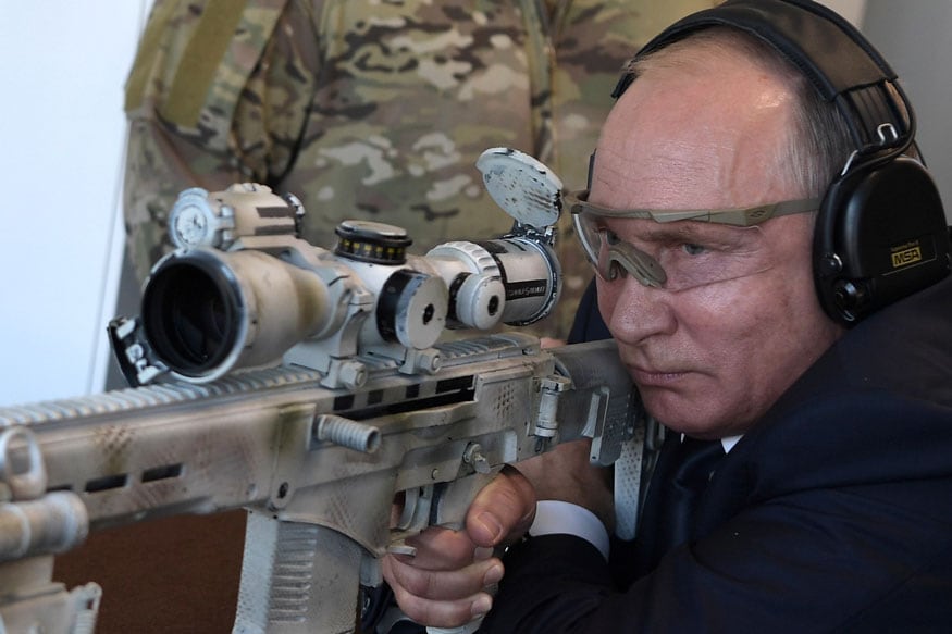 Russian President Vladimir Putin Shows Off Sniper Firing Skills - News18