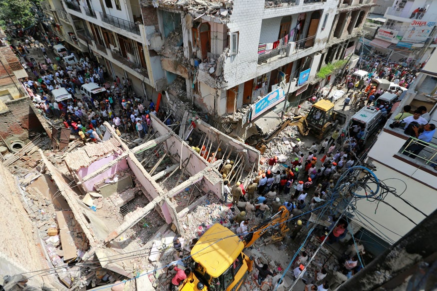 PHOTOS: Building Collapses in Delhi's Ashok Vihar - News18
