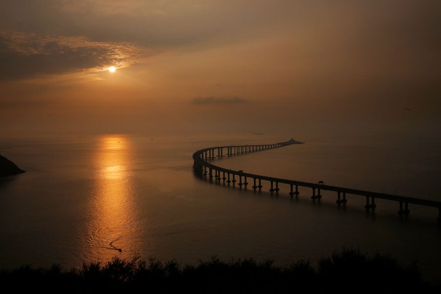PICS: See World's Longest Sea-Crossing Bridge Linking Hong Kong-China ...