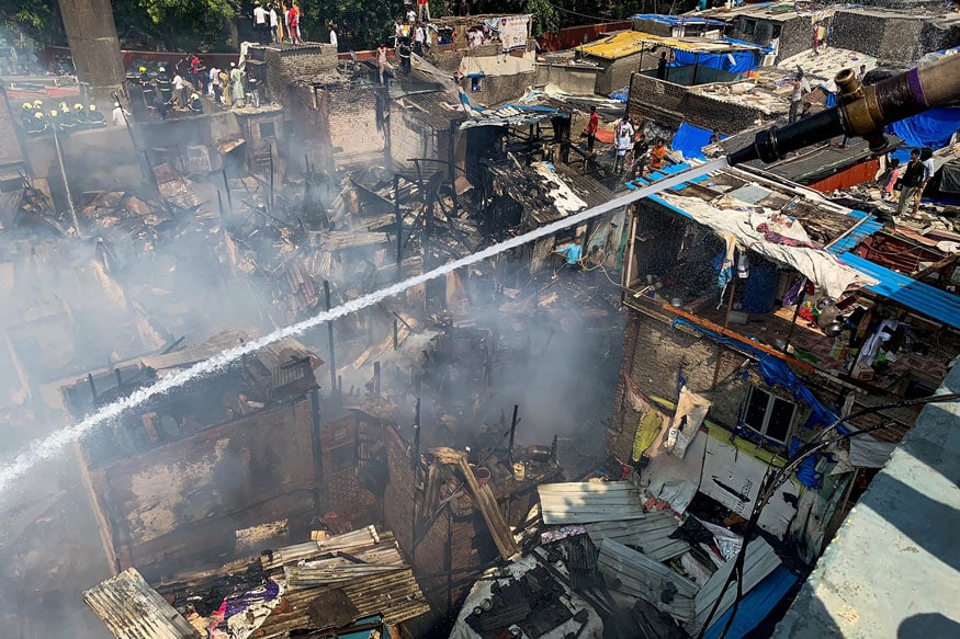 PHOTOS: Major Fire Breaks Out in Mumbai’s Bandra Slum - News18