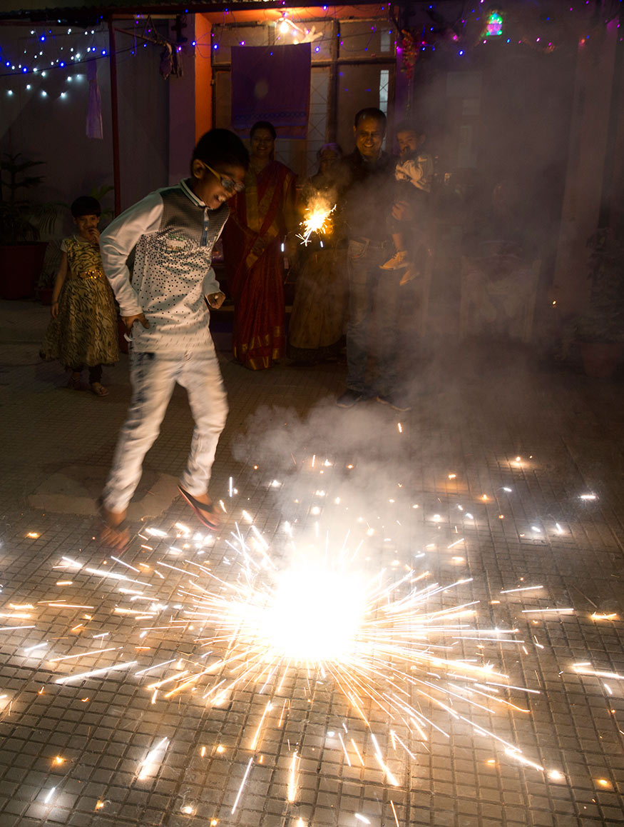 Pictures Show People Celebrating Diwali by Bursting Firecrackers - News18