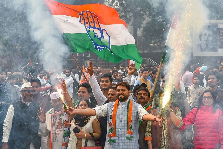 Congress Workers Celebrate Party's Poll Performance - News18