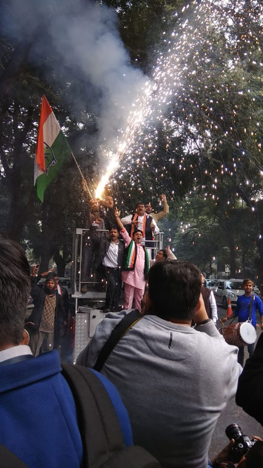 Congress Workers Celebrate Party's Poll Performance - News18