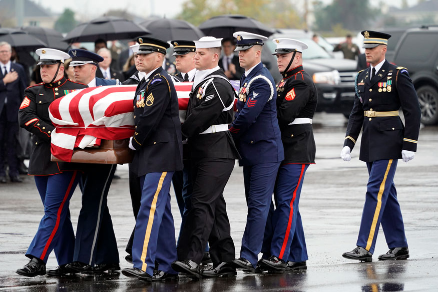 PICS: George HW Bush's Funeral Trains' Final Farewell - News18