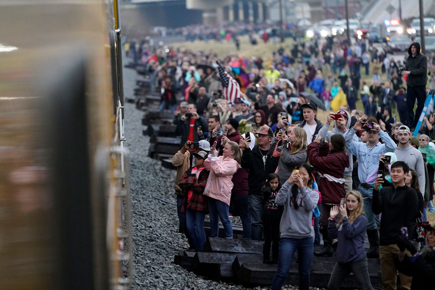 PICS: George HW Bush's Funeral Trains' Final Farewell - News18