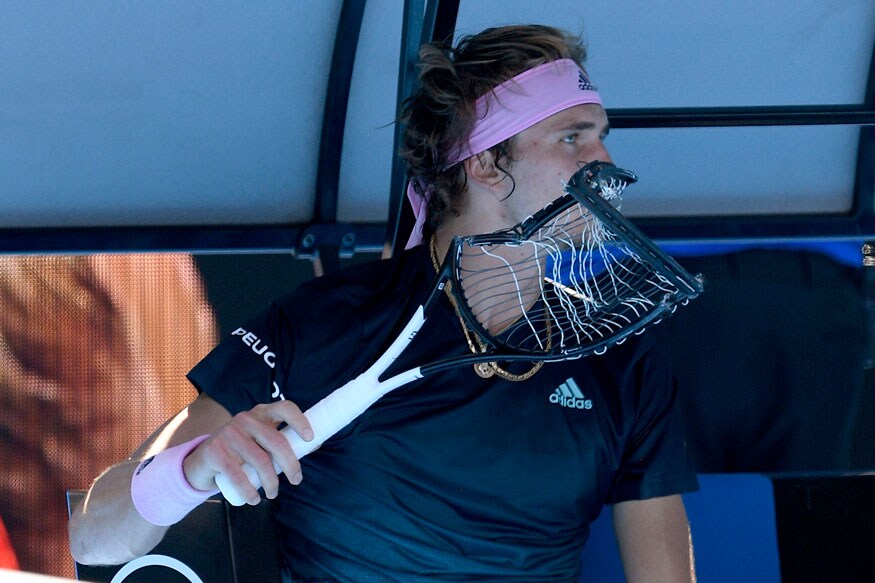 Australian Open: Zverev Destroys Racket in Violent Meltdown - News18