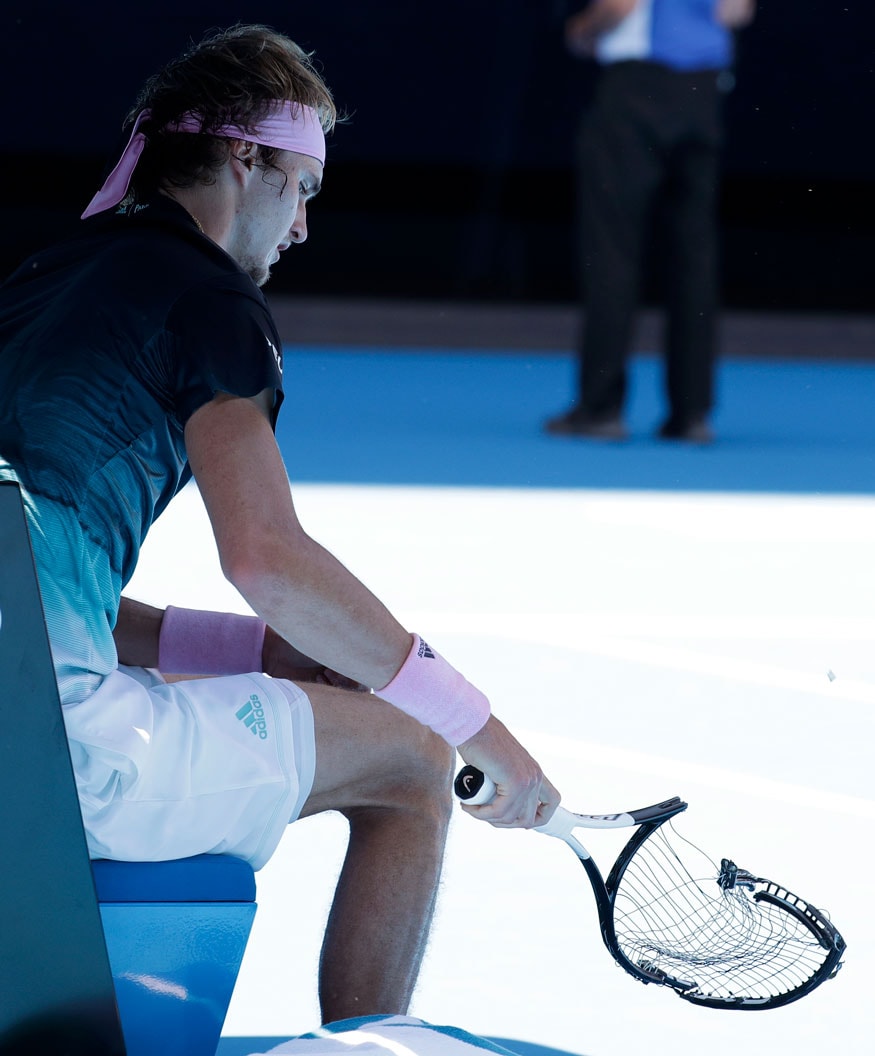Australian Open: Zverev Destroys Racket in Violent Meltdown - News18