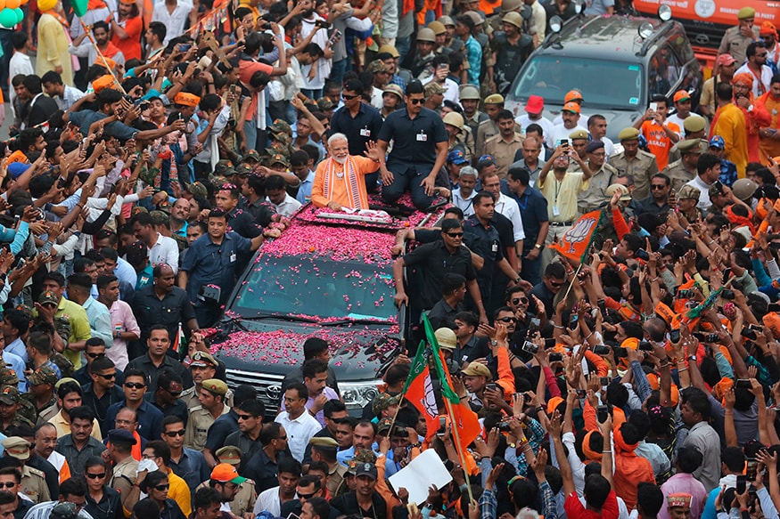 In Pictures: Narendra Modi's Mega Roadshow in Varanasi - News18
