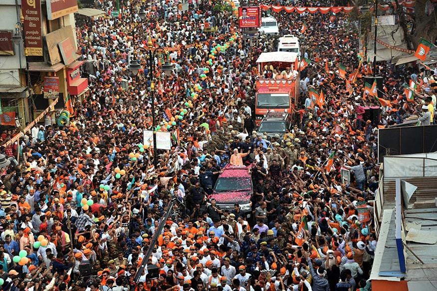 In Pictures: Narendra Modi's Mega Roadshow in Varanasi - News18