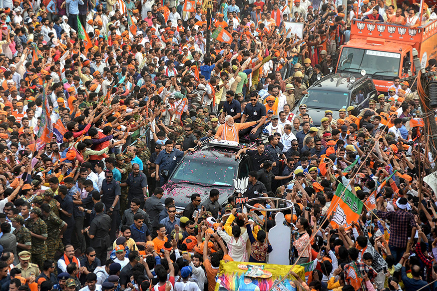 In Pictures: Narendra Modi's Mega Roadshow in Varanasi - News18