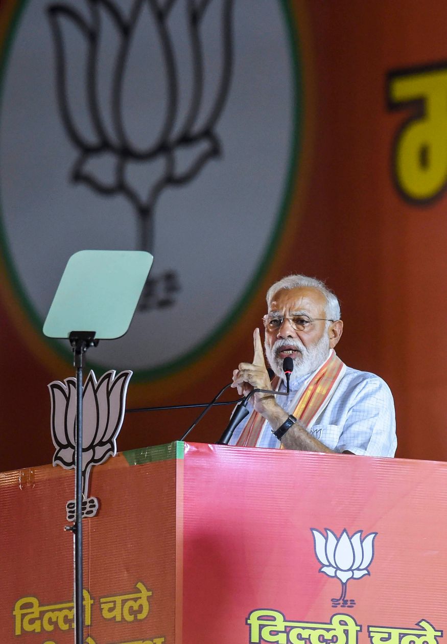Photos From PM Modi's Rally in Ramlila Maidan, Delhi - News18