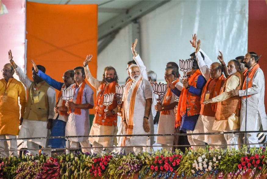 Photos From PM Modi's Rally in Ramlila Maidan, Delhi - News18