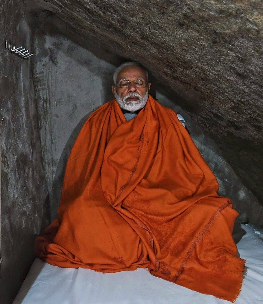 PM Narendra Modi Meditates in Kedarnath Cave; See Pictures