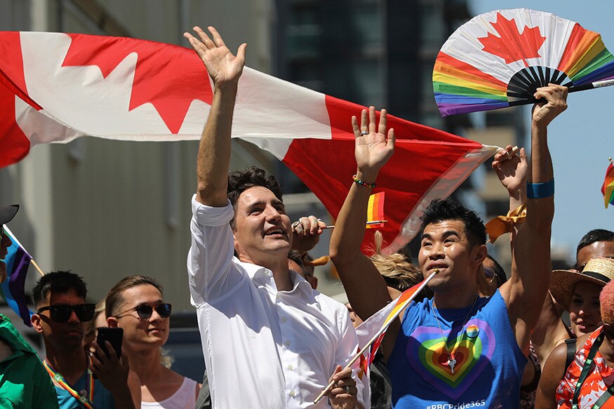 Justin Trudeau Walks In Toronto's LGBT Pride Parade; See Pics - News18