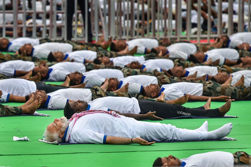 PM Modi Leads 5th International Yoga Day Celebrations; See Pics - News18
