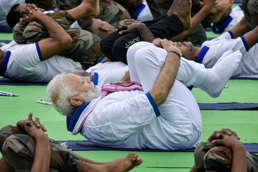 PM Modi Leads 5th International Yoga Day Celebrations; See Pics - News18