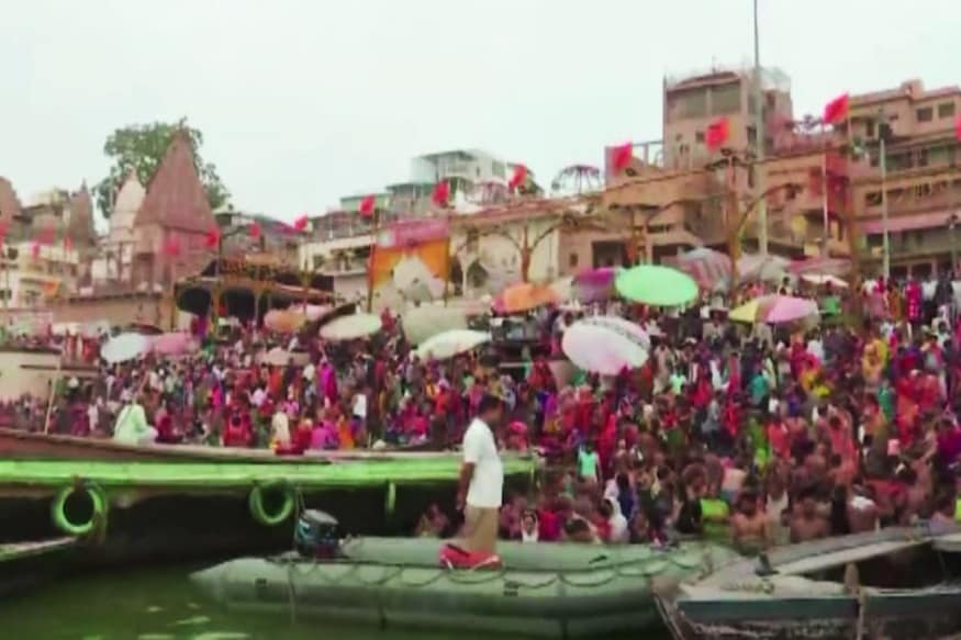 Devotees Take Holy Dip In River Ganga On 'Ganga Dussehra'