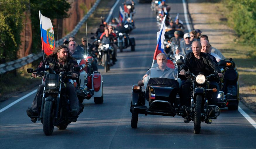 Vladimir Putin Rides Legendary Ural Motorcycle With Night Wolves Bikers ...