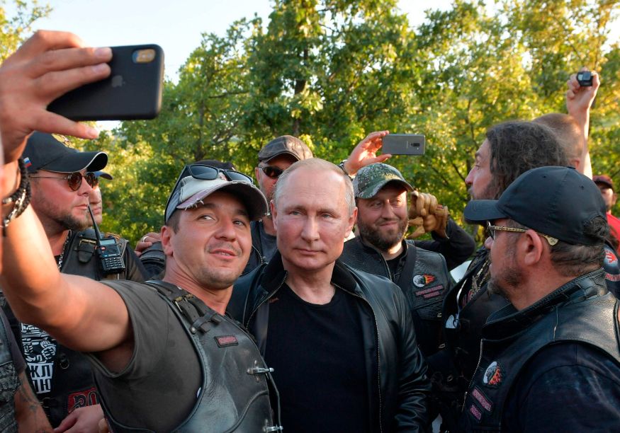 Vladimir Putin Rides Legendary Ural Motorcycle With Night Wolves Bikers ...