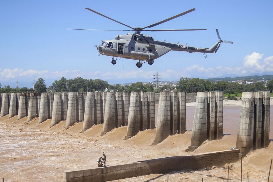 PICS: IAF Rescues People from Flooded Tawi River in Jammu - News18