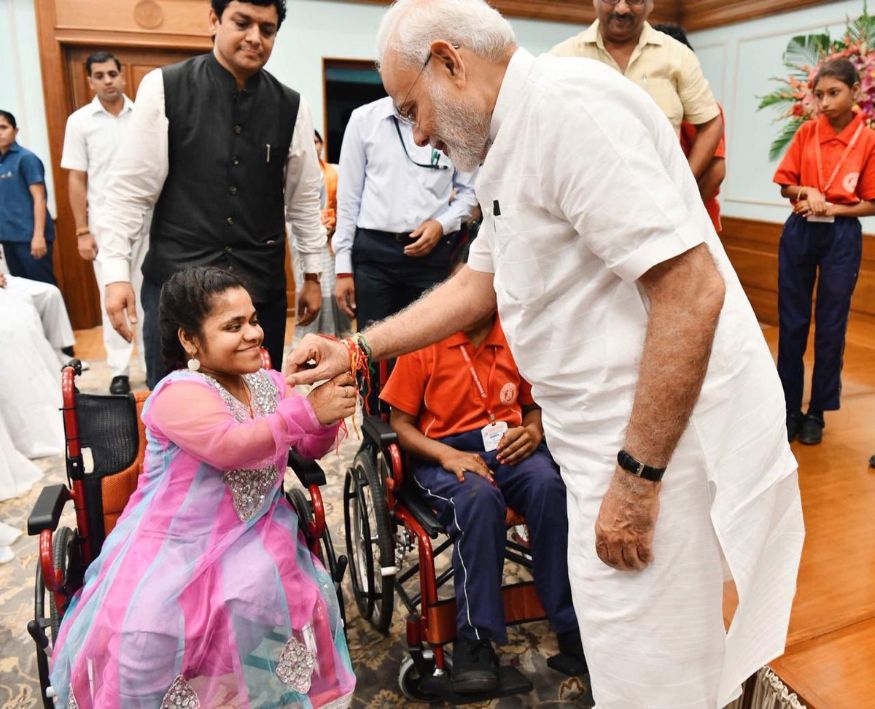 Glimpses From PM Narendra Modi's Raksha Bandhan Celebrations - News18