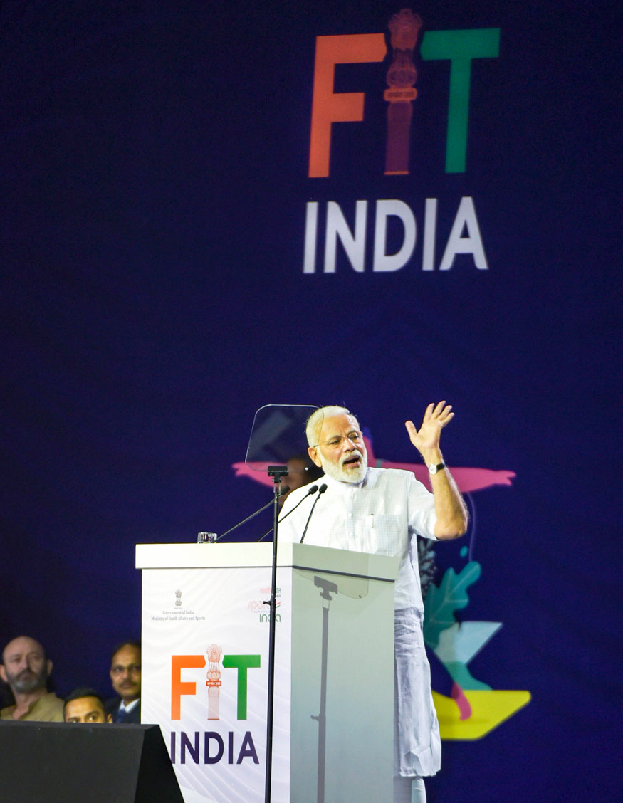 PM Modi Launches 'Fit India Movement' on National Sports Day; See Pics ...