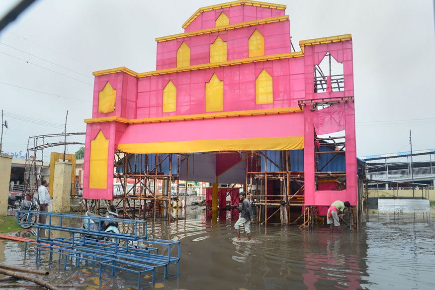PICS: Heavy Rains Bring Life to a Standstill in Prayagraj