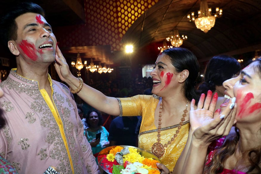 Durga Puja 2019: TMC MP Nusrat Jahan Celebrates Sindoor Khela - News18