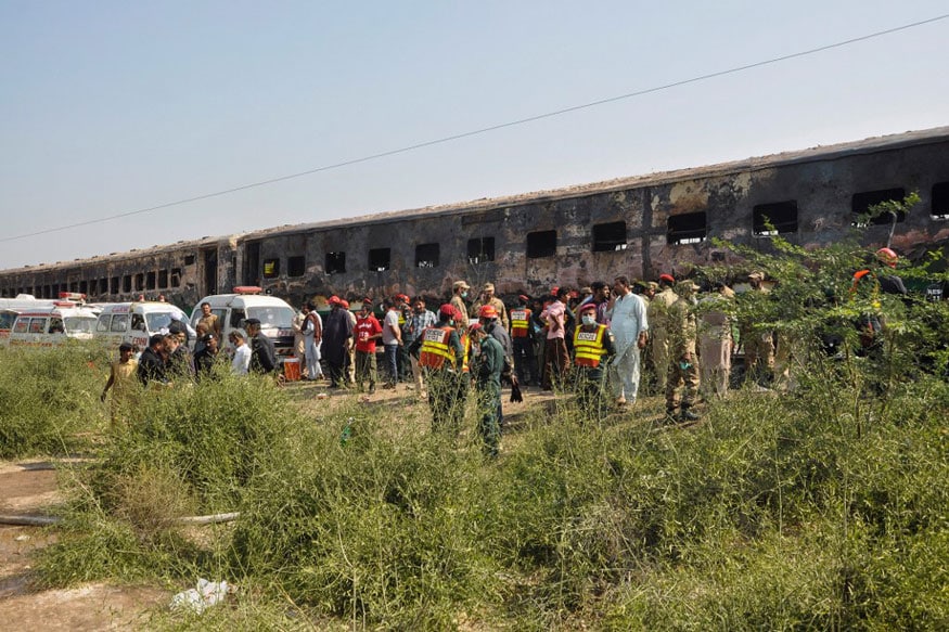 Pakistan Train Fire Photos: At Least 73 Killed After Gas Stove Blast ...