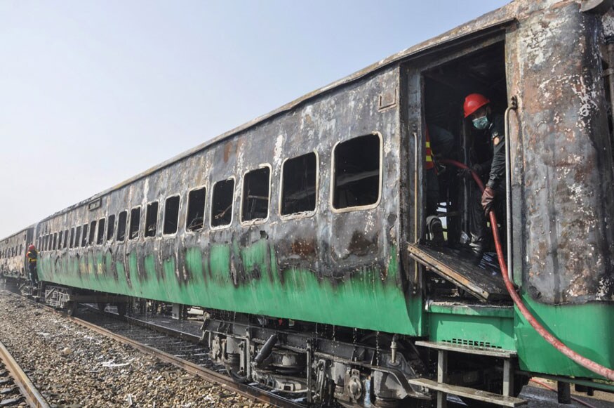 Pakistan Train Fire Photos: At Least 73 Killed After Gas Stove Blast ...
