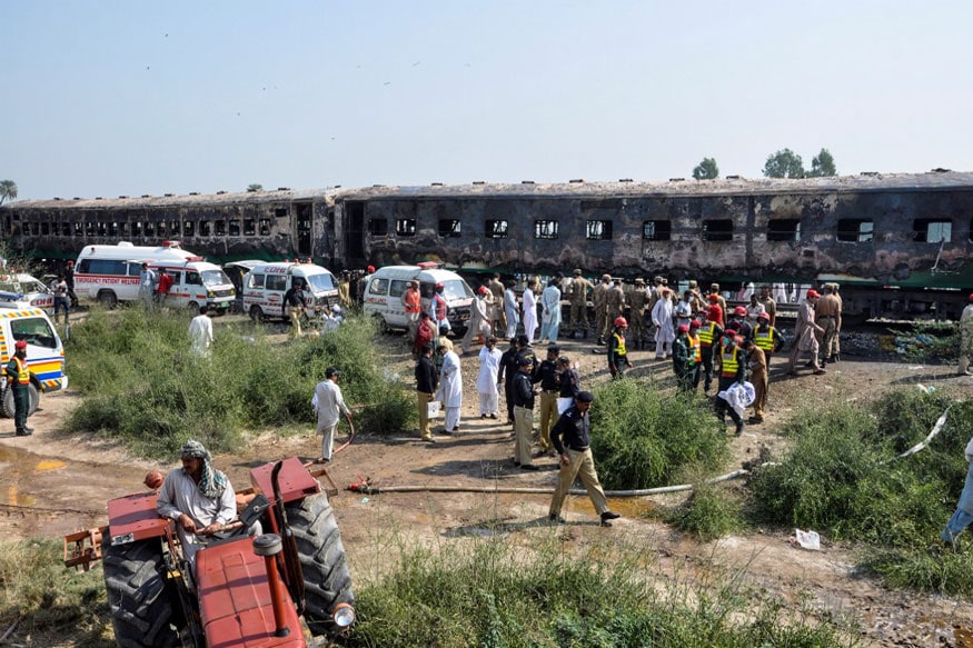 Pakistan Train Fire Photos: At Least 73 Killed After Gas Stove Blast ...
