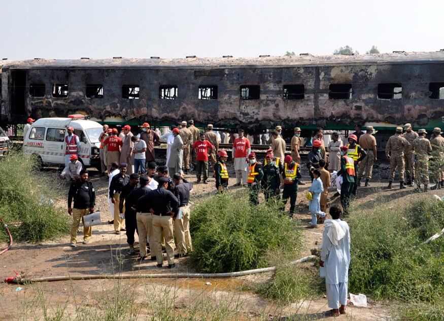 Pakistan Train Fire Photos: At Least 73 Killed After Gas Stove Blast ...