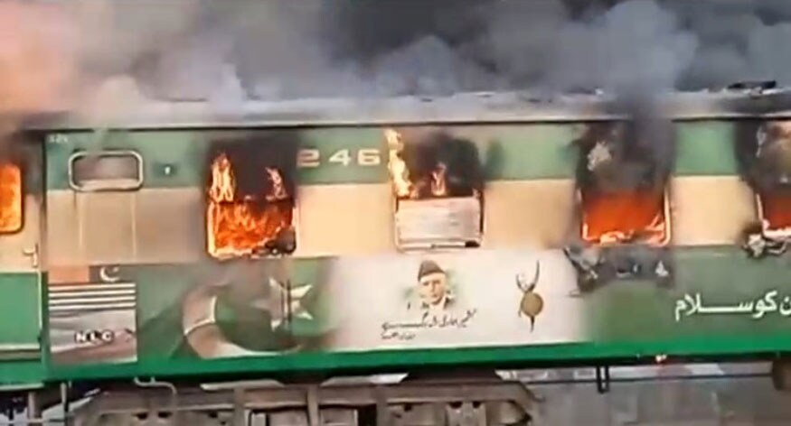 Pakistan Train Fire Photos: At Least 73 Killed After Gas Stove Blast ...