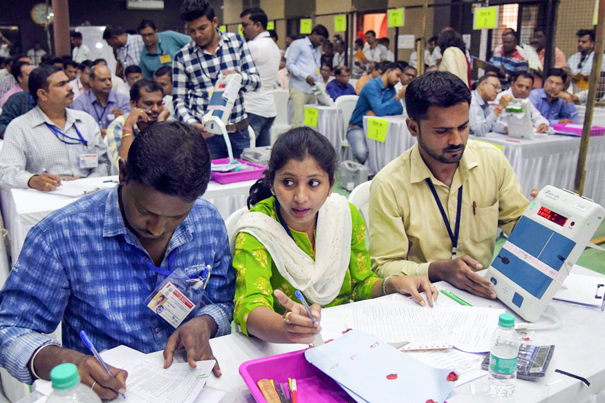 Assembly Elections 2019: Inside Photos of Vote Counting Centres - News18