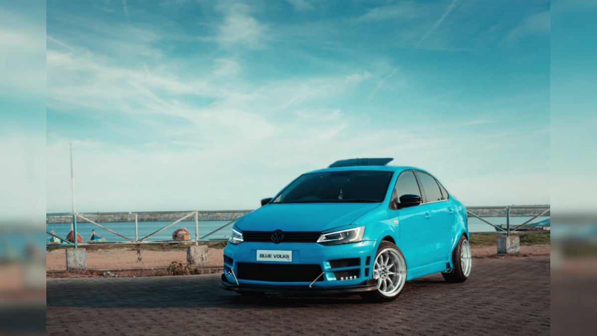 This Modified Volkswagen Vento Pulls of Cyan Paint Better Than Any Car