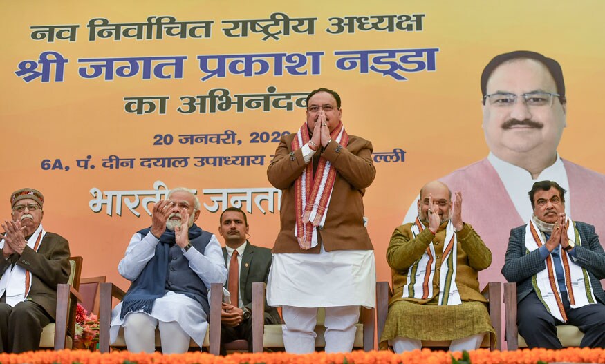 PICS: PM Modi Felicitates Newly-elected BJP President JP Nadda - News18