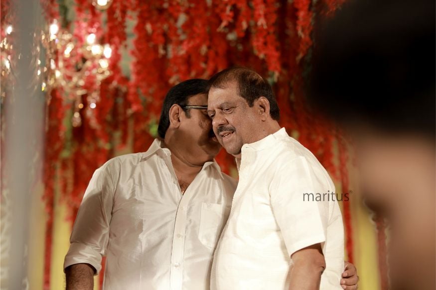 Celebrities at Maniyanpilla Raju’s Son Sachin & Aiswarya's Wedding - News18