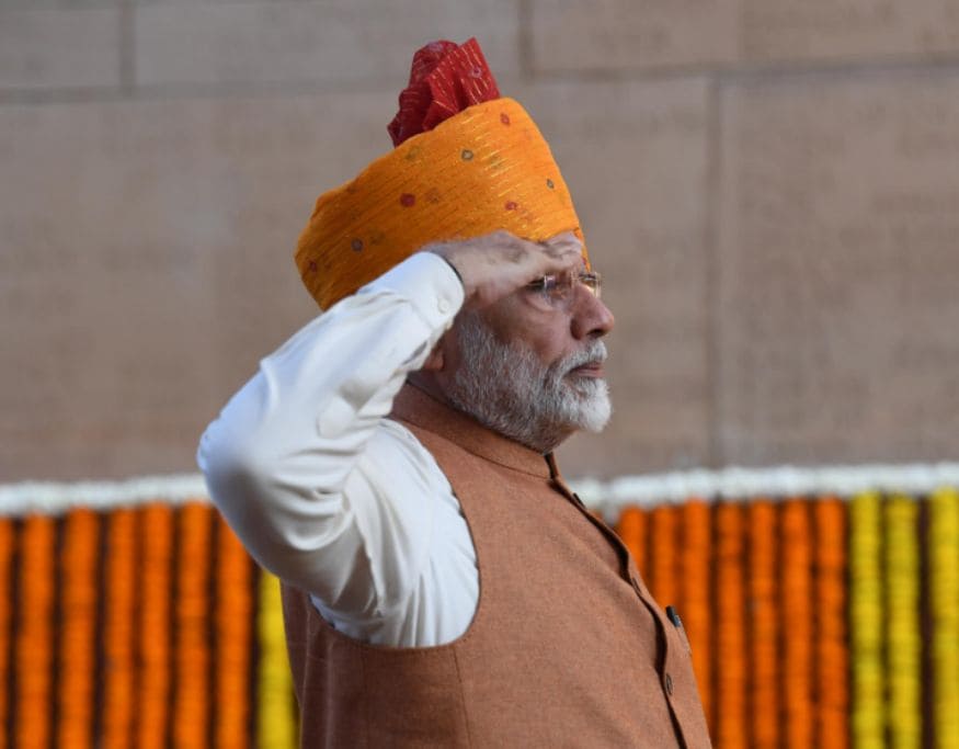 Colourful Pagdis Worn by Prime Minister Narendra Modi - News18