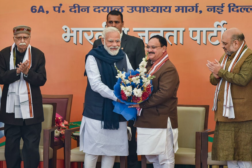 PICS: PM Modi Felicitates Newly-elected BJP President JP Nadda - News18