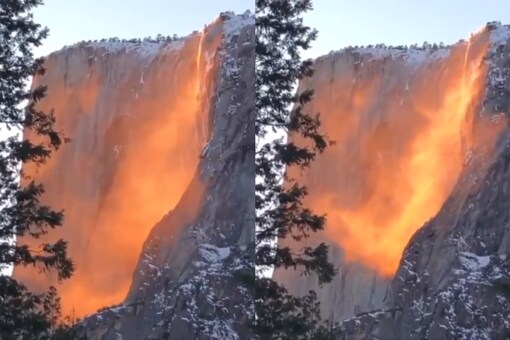Firefall? Mesmerizing Video of California Waterfall on 'Fire' Lights up ...