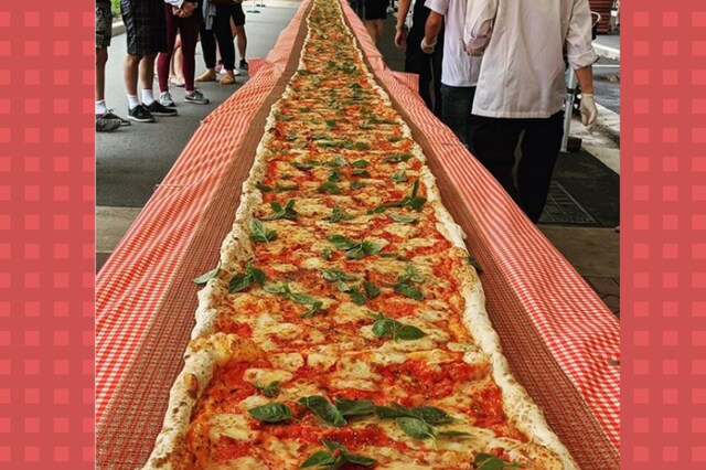 Italian Restaurant Makes 338-Foot Long Pizza to Raise Money for ...