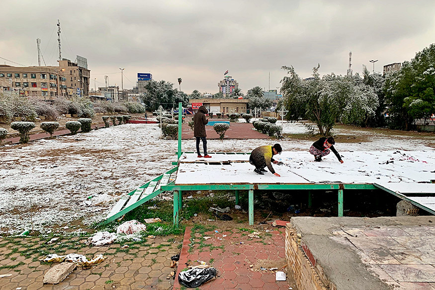 Baghdad Receives Snowfall For the Second Time in This Century; PICS ...