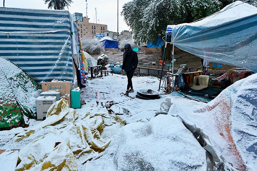 Baghdad Receives Snowfall For the Second Time in This Century; PICS ...