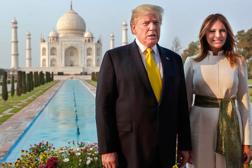 Pictures from Donald Trump, Melania's Visit to Taj Mahal in Agra - News18