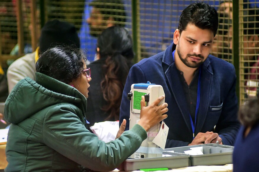 Delhi Election Results 2020: Inside Pictures of Counting Centres - News18